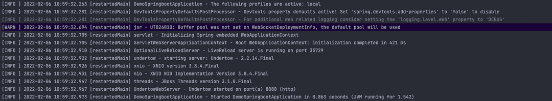 Springboot 내장 WAS를 undertow로 변경하기
