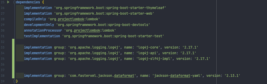 [springboot] Spring Boot project 시작하기, log4j2 + yml